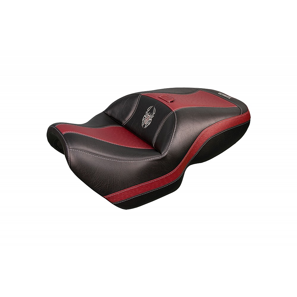 2020-2026 Dark Red Ostrich Spyder F3 Seat | Ultimate Seats